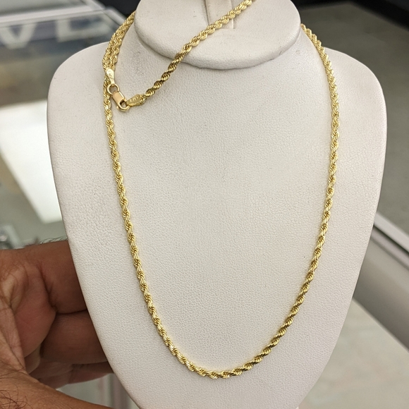 Unbrand | Jewelry | Kt Real Gold Rope Chain 2mm 20 Inches | Poshmark